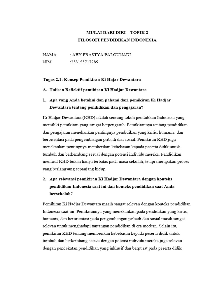 Mulai Dari Diri-T2 Filosofi | PDF