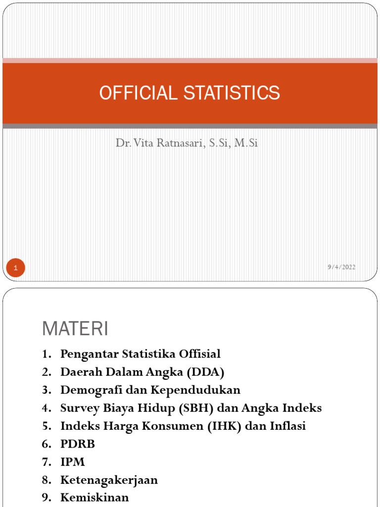 M-1. Introduction Off Stat 2022 | PDF
