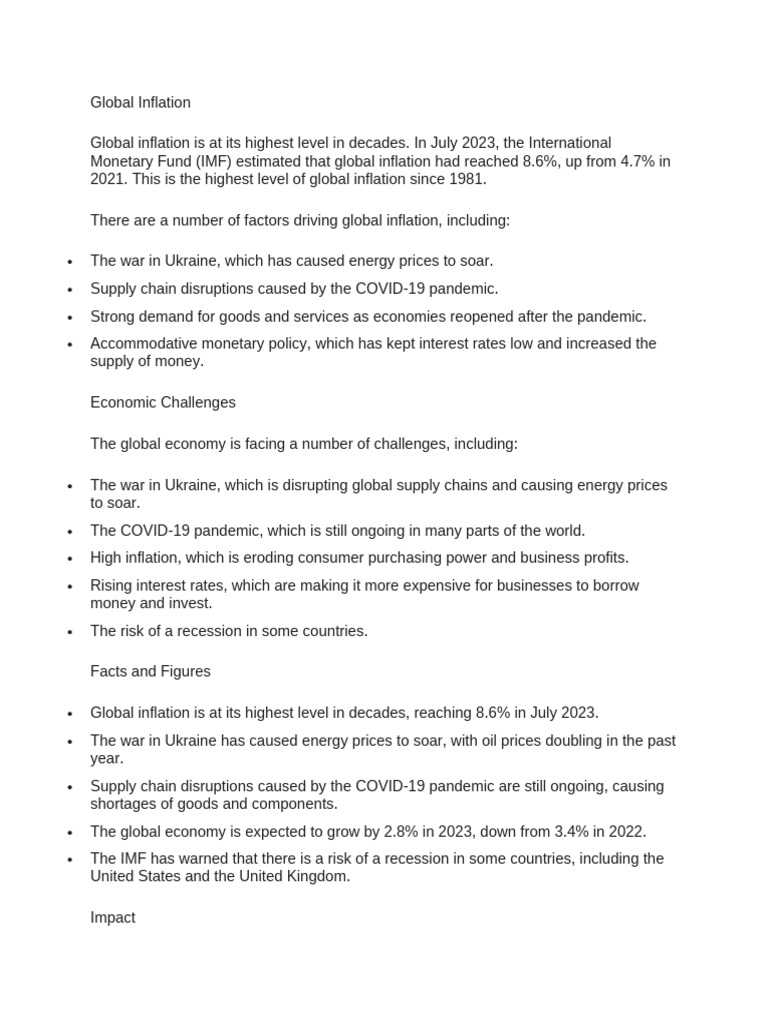 Global Inflation | PDF