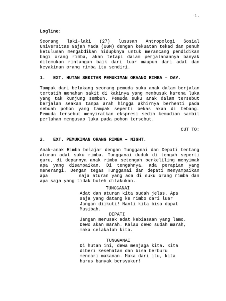 Naskah Film TANAH PERANOON - DRAFT 3 | PDF