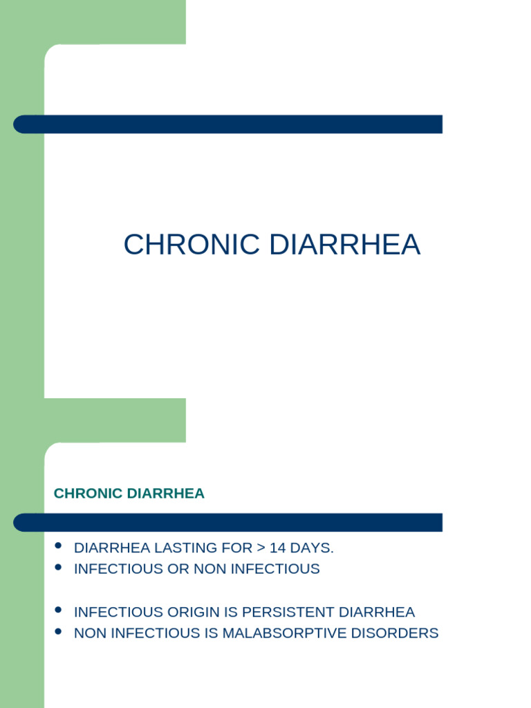 Chronic Diarrhea | PDF | Diarrhea | Science & Mathematics