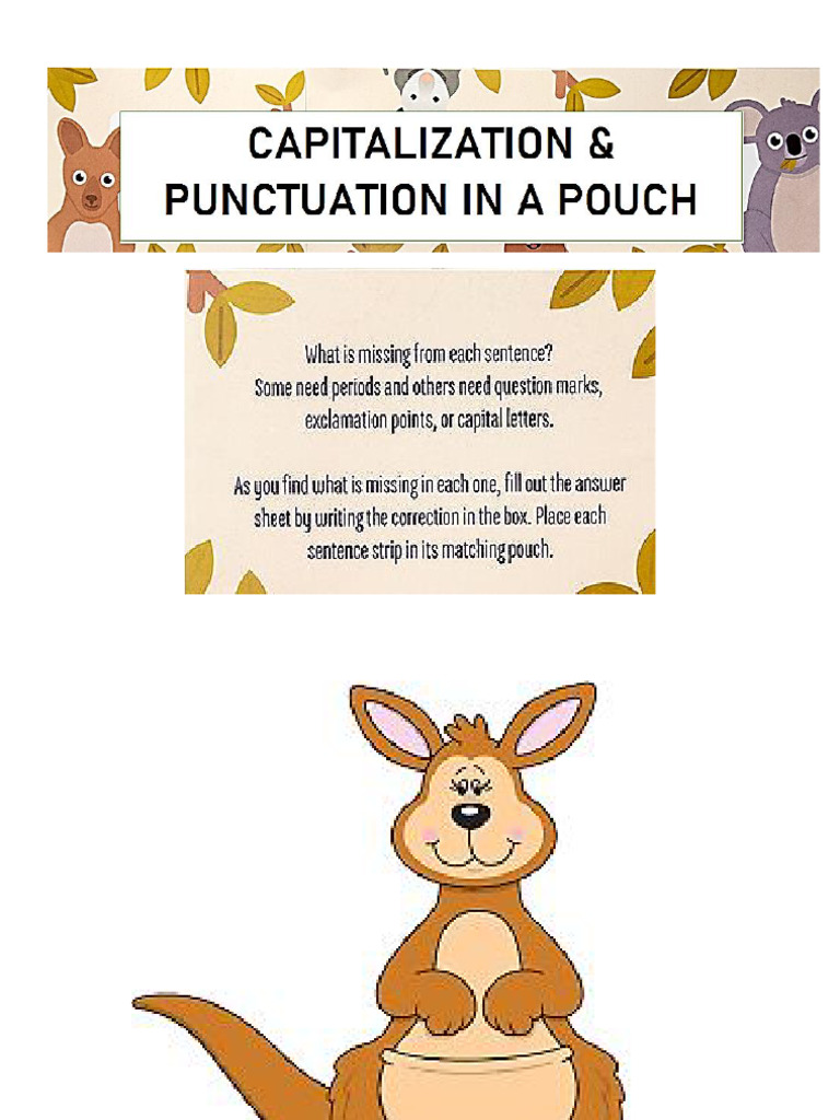 Capital Punctuation Pouch | PDF