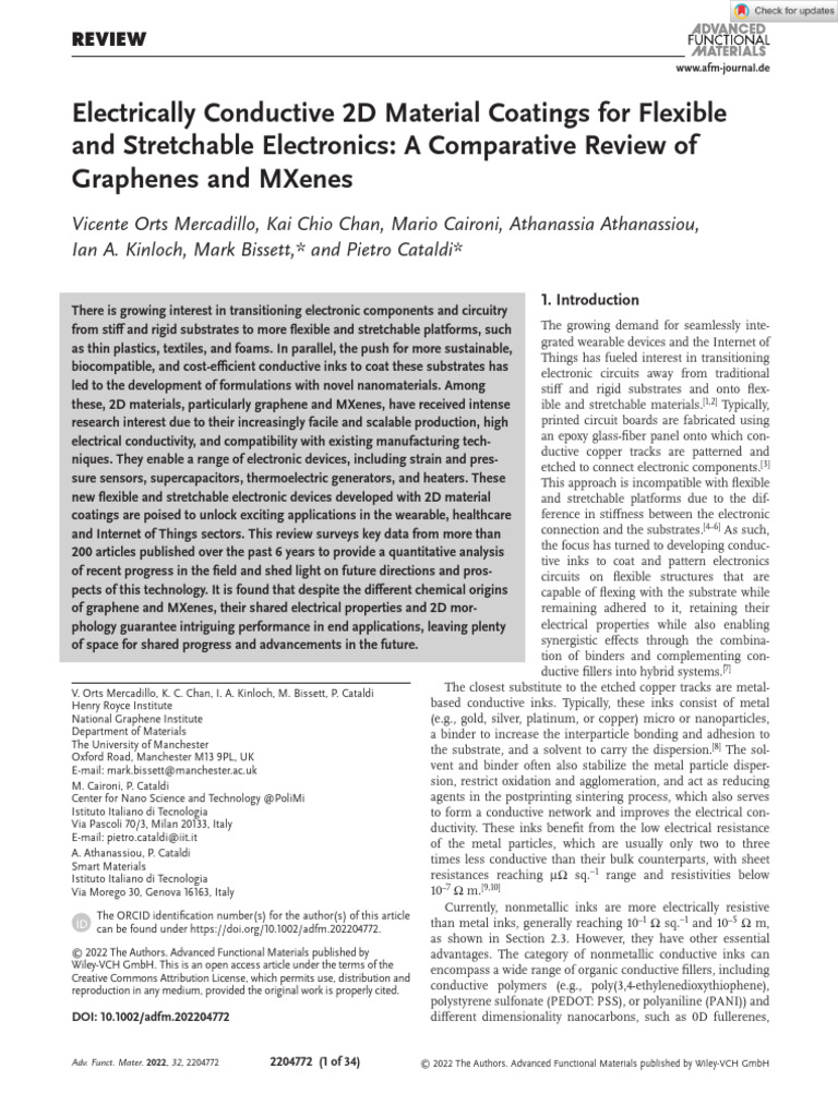 Adv Funct Materials - 2022 - Orts Mercadillo - Electrically Conductive ...
