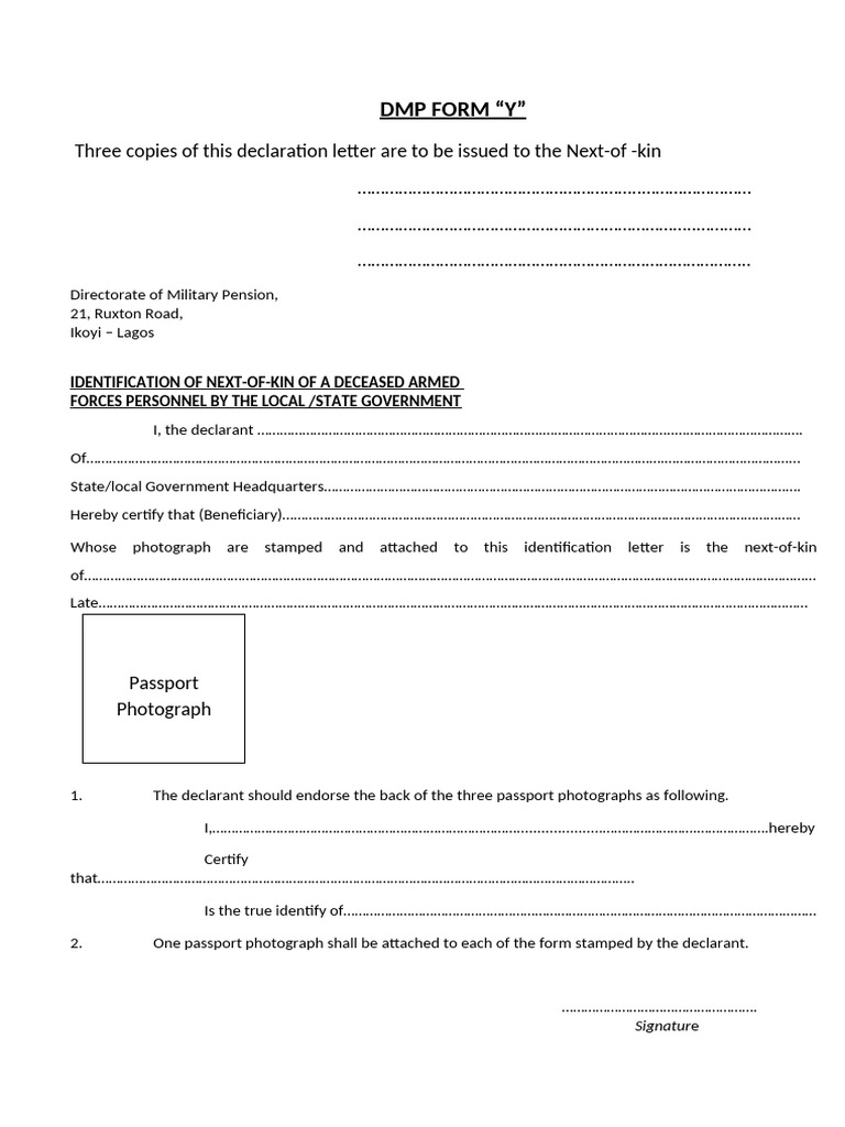 DMP Form y | PDF