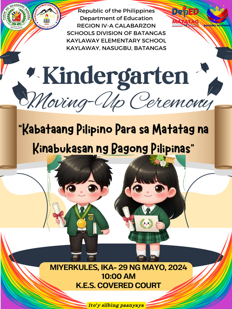 Kinder Moving-Up Ceremony 2024 | PDF | Languages Of Asia | Cooking ...