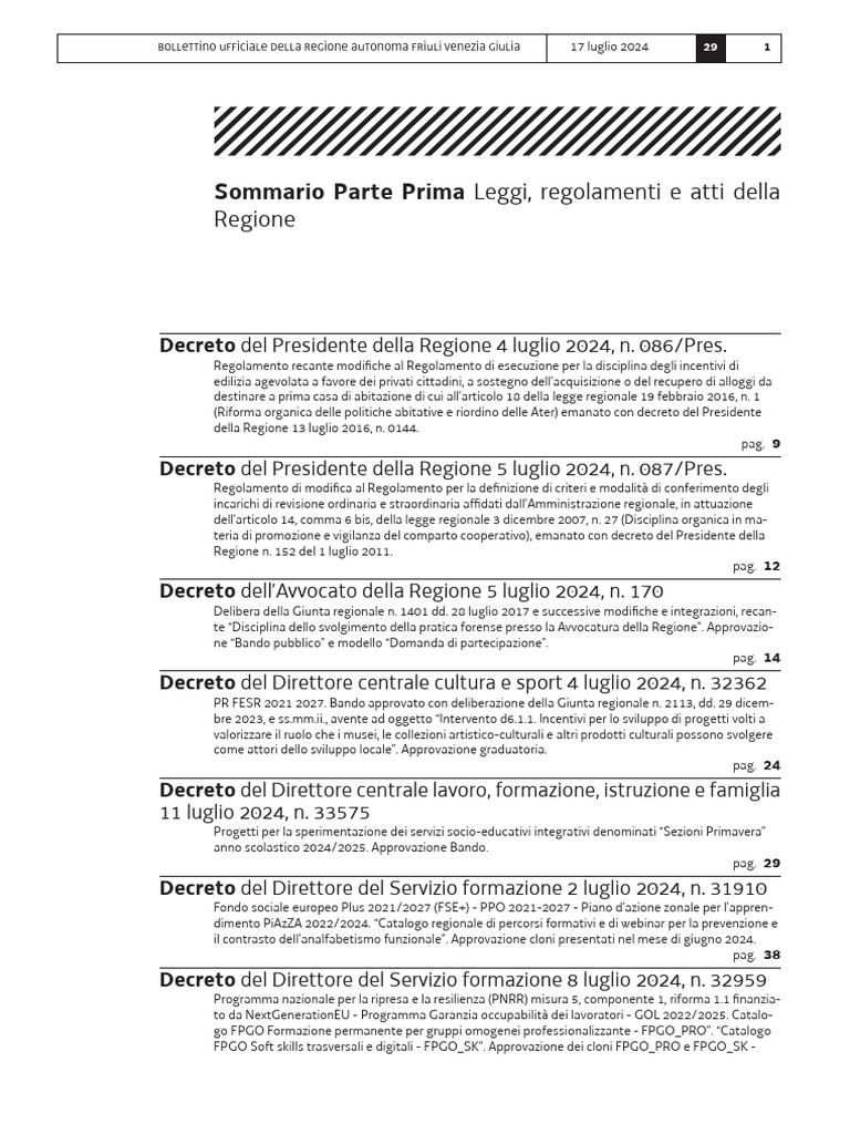 Bur 29 Sommario | PDF