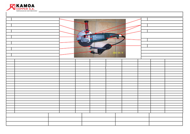 Pre-use Inspection Angle Grinder | PDF