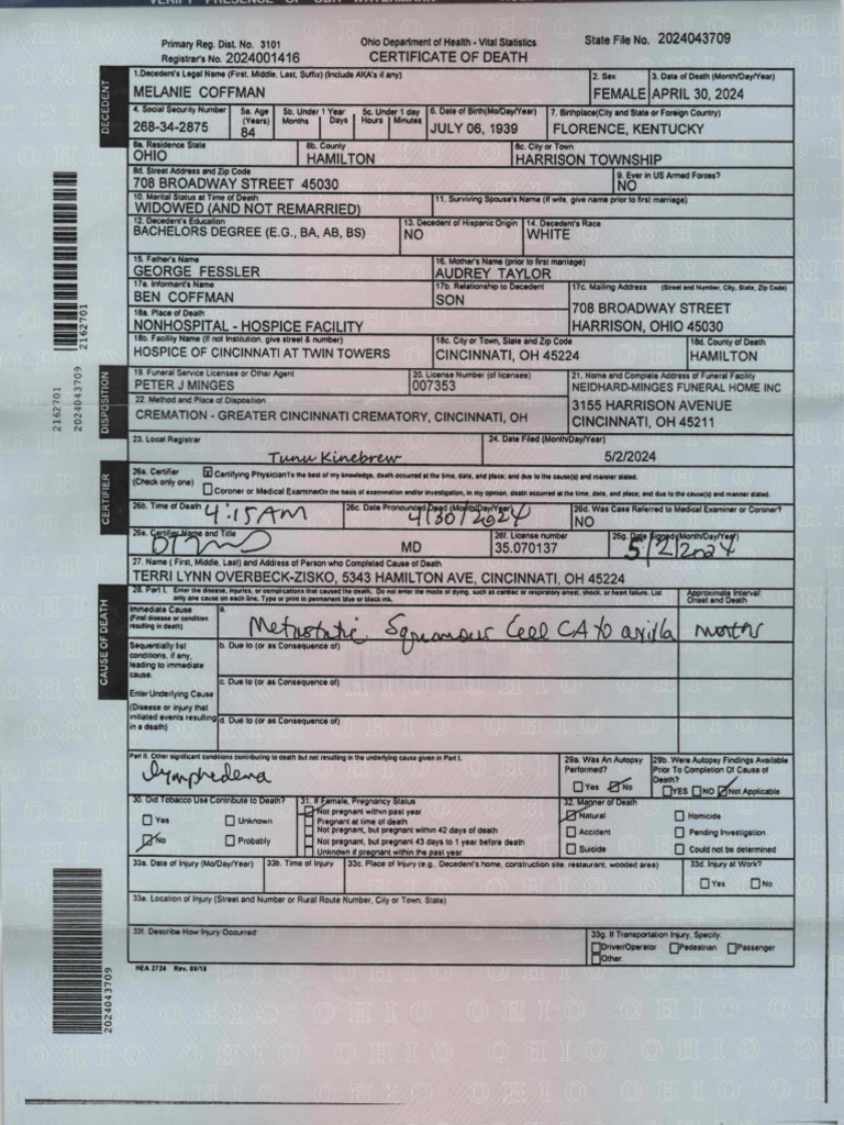 Death Certificate | PDF