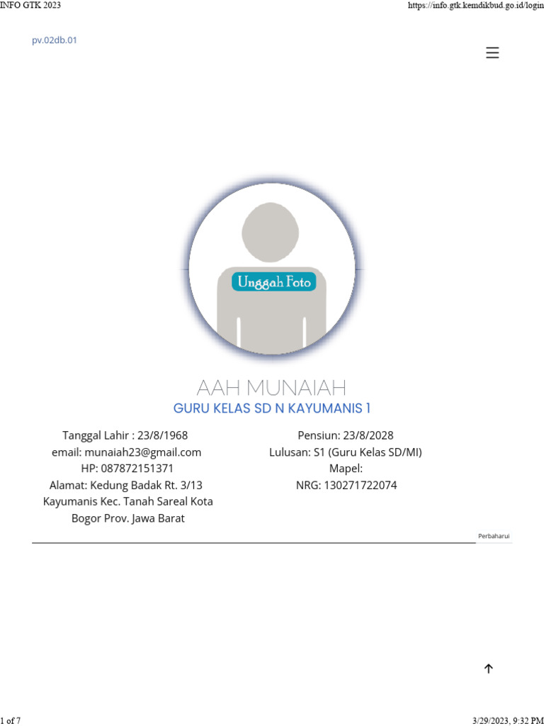 Info GTK 2023 Bu Aah | PDF