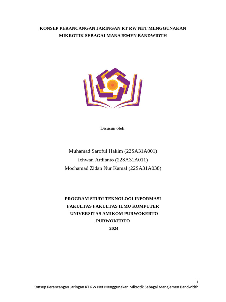 Konsep Perancangan Jaringan Rt Rw Net Menggunakan Mikrotik Sebagai Manajemen Bandwidth Pdf