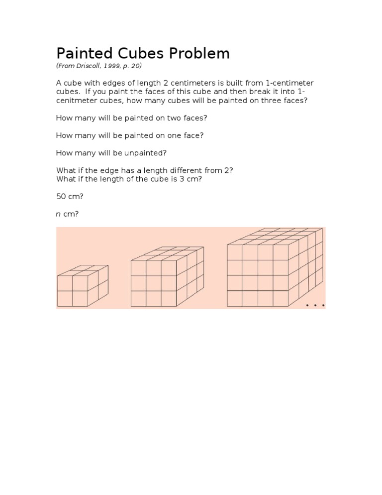 Painted Cubes Problem | PDF