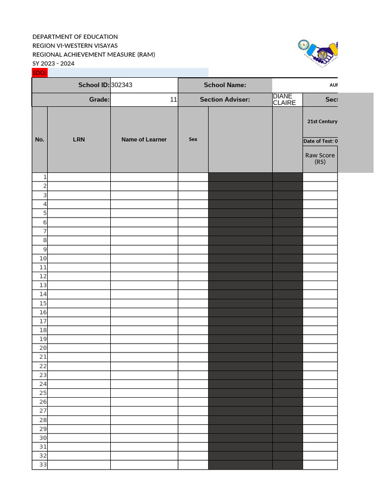 Class-Scoresheet SHS v2.0 115738 | PDF | Probability And Statistics ...
