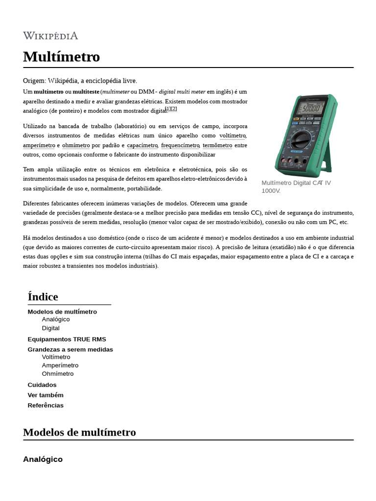 Multímetro | PDF