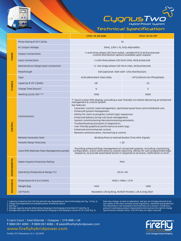 Firefly-Cygnus-Two-Datasheet-Q3-2019 | PDF