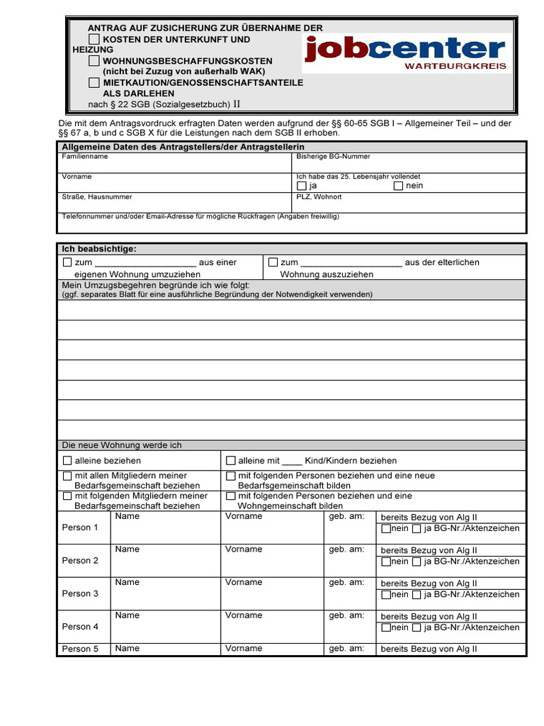 Antrag Zusicherung | PDF