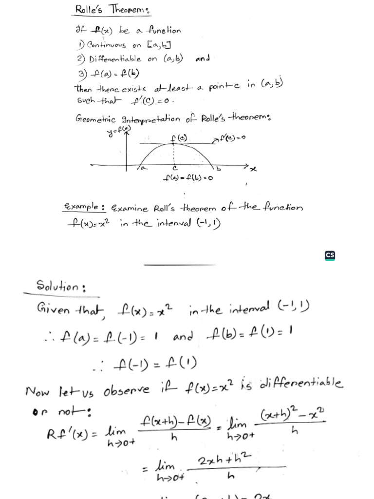 MATH 101 Related Theorems | PDF