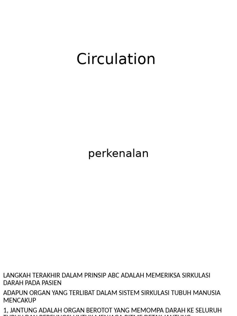 Circulation | PDF