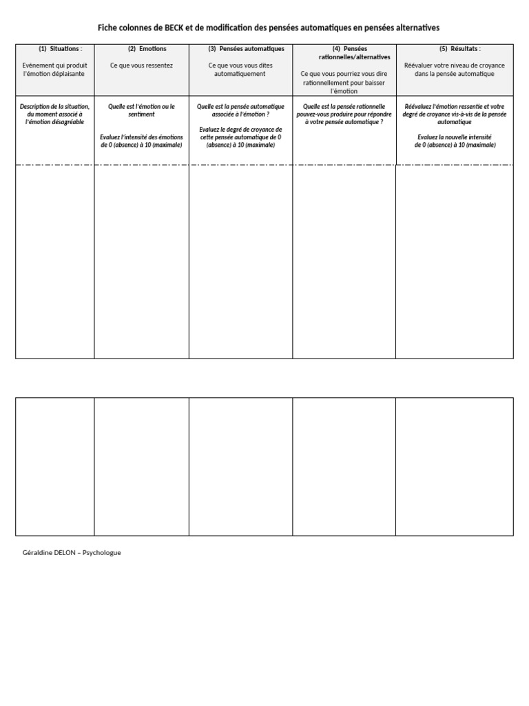 Fiche colonnes de BECK | PDF