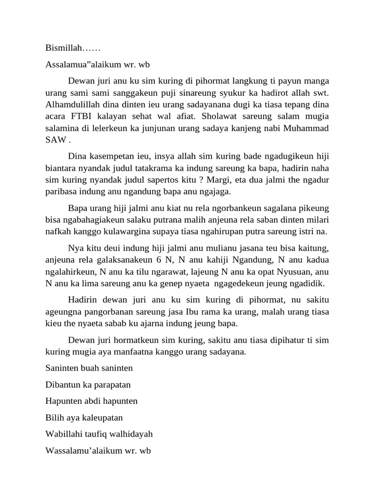 Teks Biantara 2024 | PDF