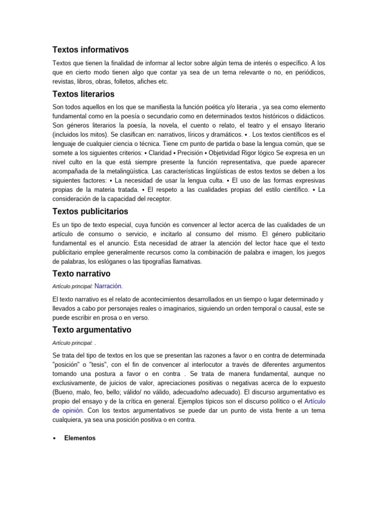 TIPOS DE Textos 2 | PDF