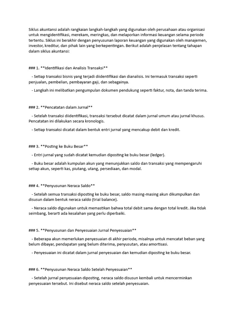 Siklus Akuntansi | PDF
