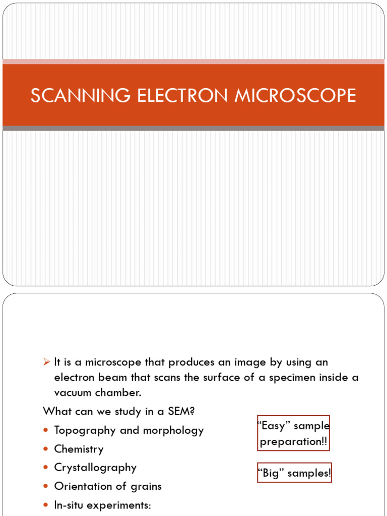 Scanning Electron Microscope | PDF