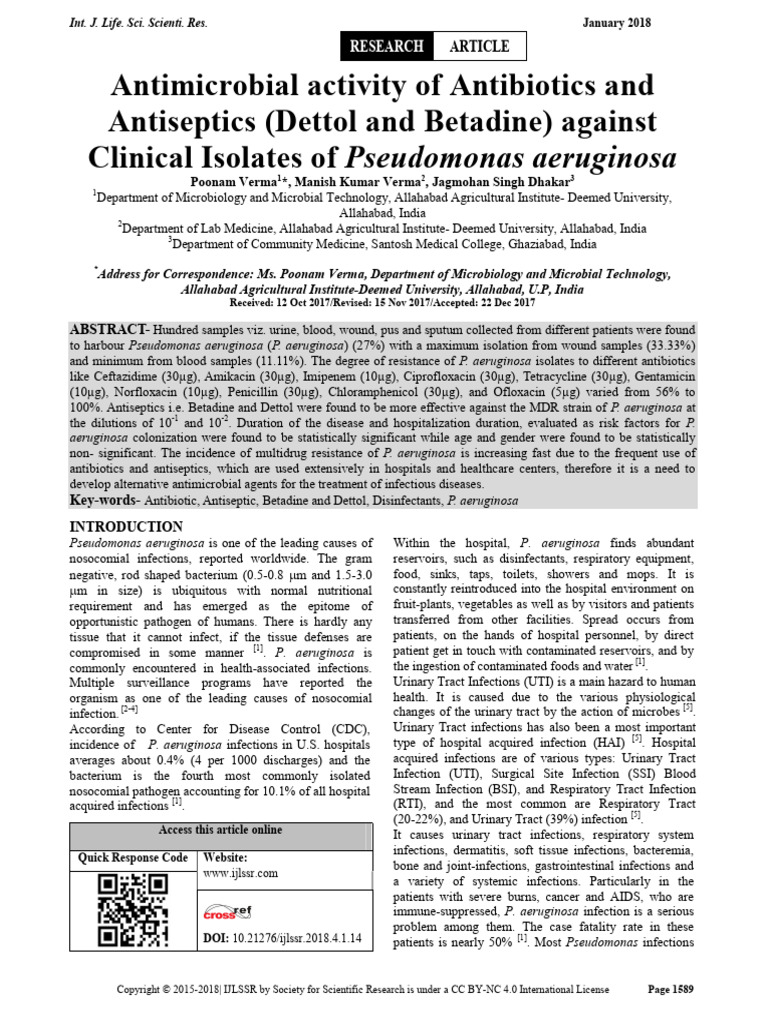 Antimicrobial - Activity - Antibiotics - and - Antiseptics - Against ...