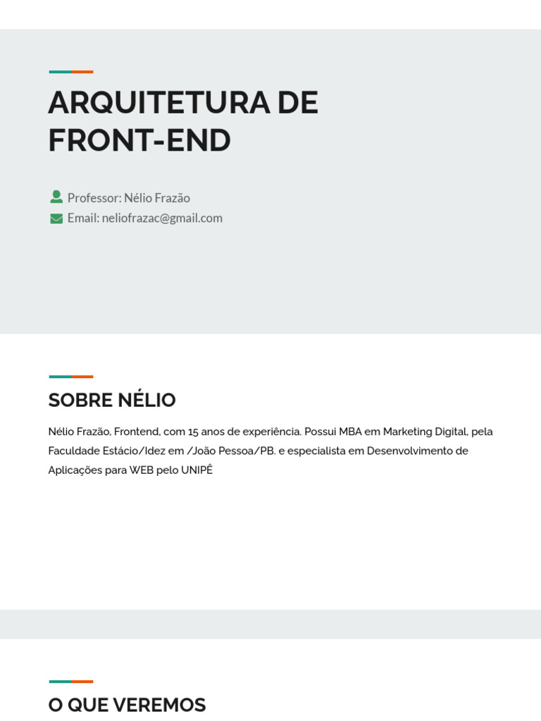 Arquitetura de Front-End | PDF Arquitetura de Front-End | PDF