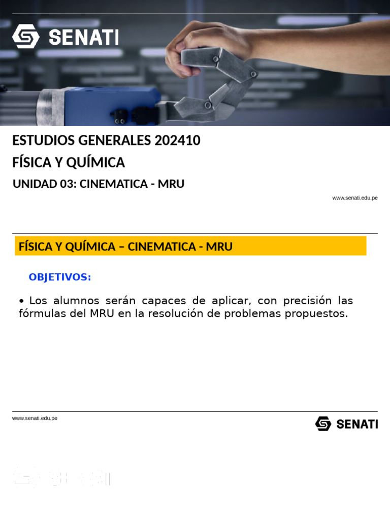 Cinematica - Mru | PDF