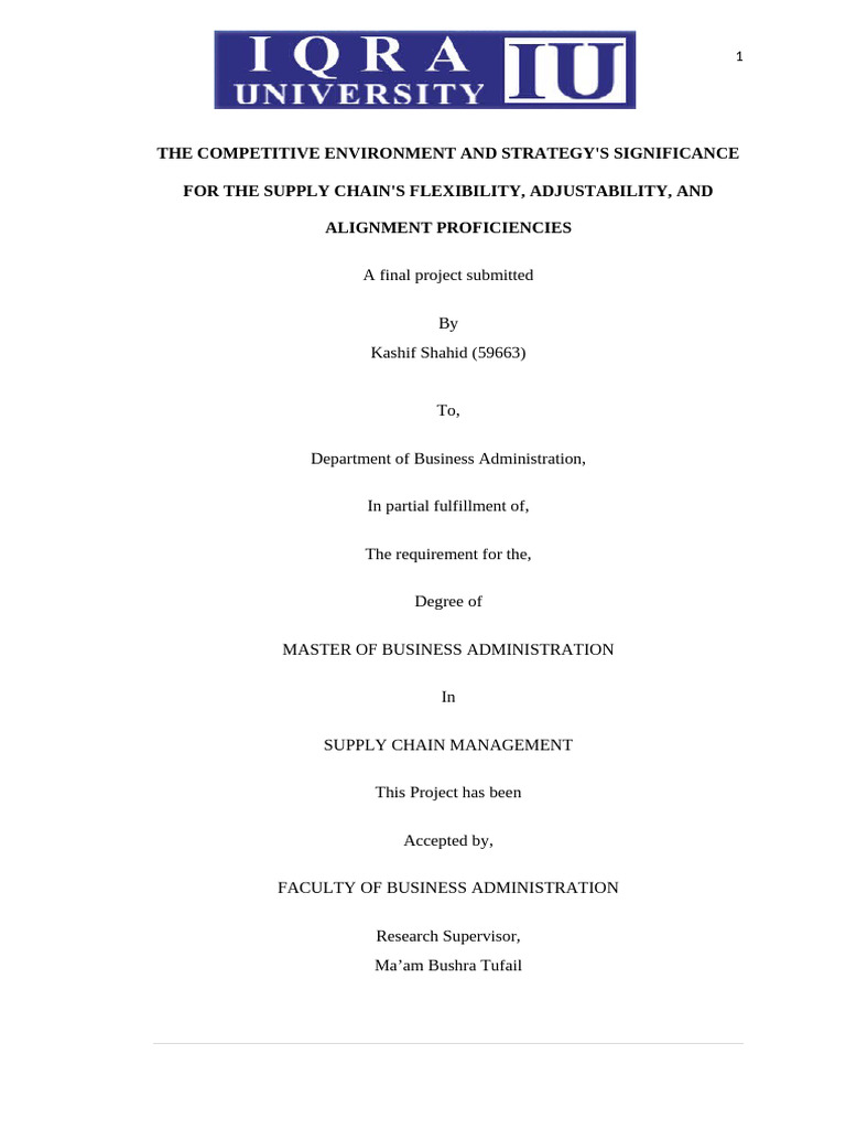 Kashif Shahid 59663 Final Draft Thesis | PDF