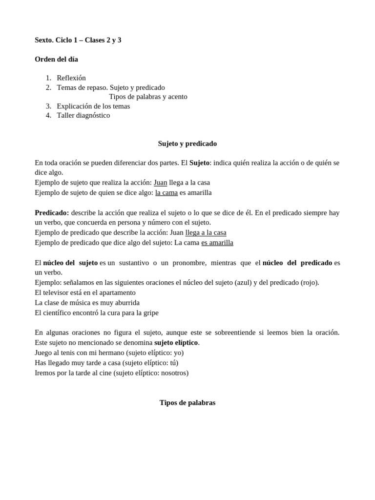 Clases 2 y 3. Taller Diagnóstico. | PDF