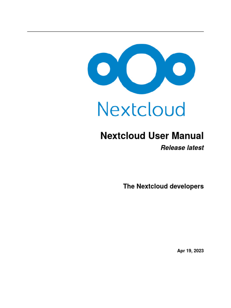 Nextcloud Manual | PDF