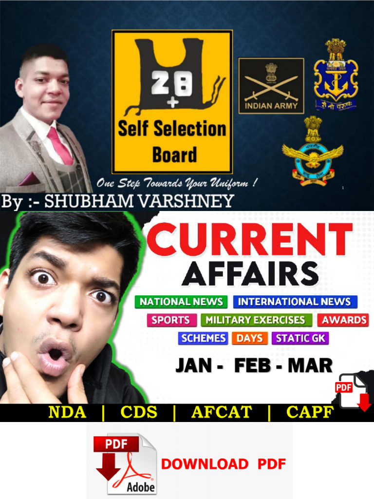 JAN - FEB - MAR Current Affiars | PDF