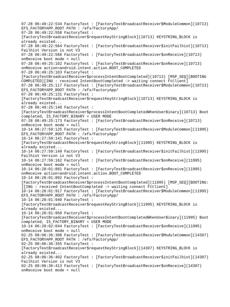 First Boot Log | PDF