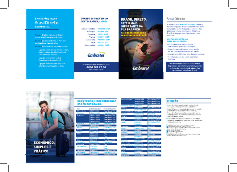 Embratel Brasildireto Guiadebolso | PDF