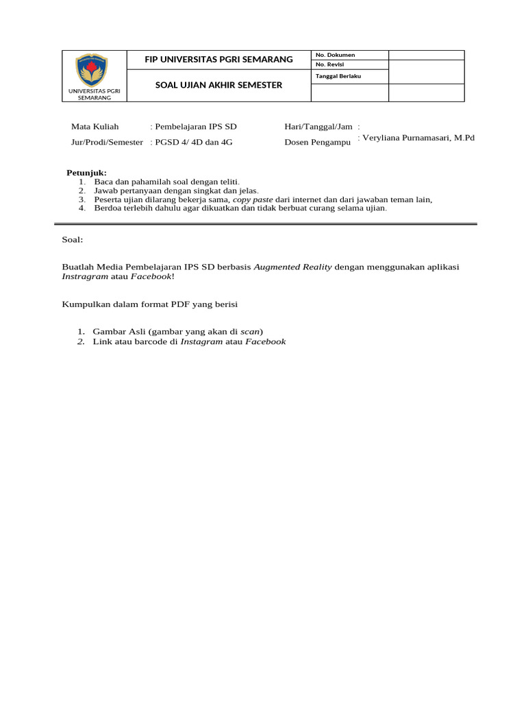 Soal UAS Pembelajaran IPS 4D Dan 4G | PDF