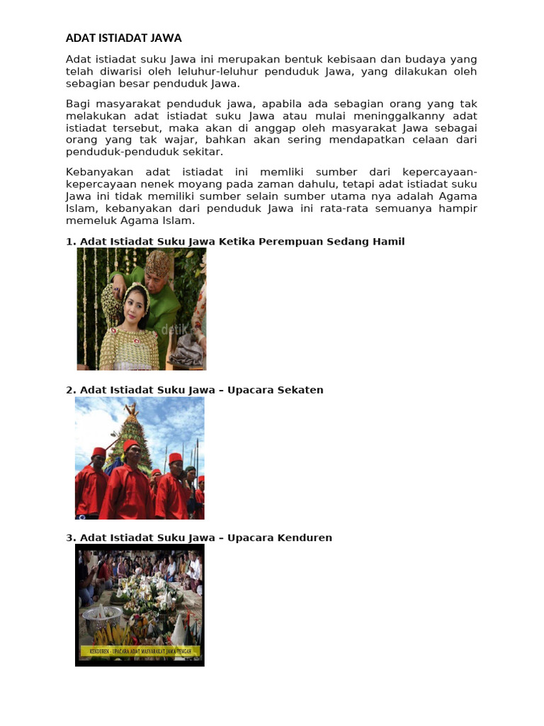 Adat Istiadat Jawa | PDF