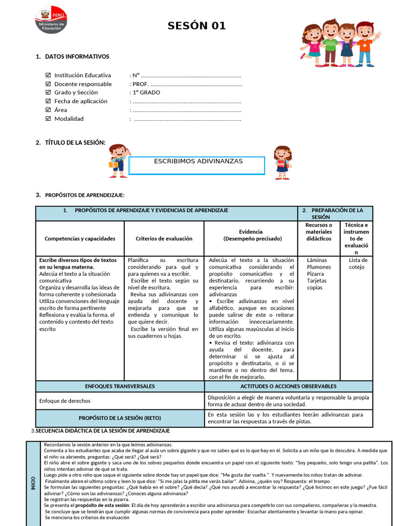 Escribimos Adivinanzas | PDF