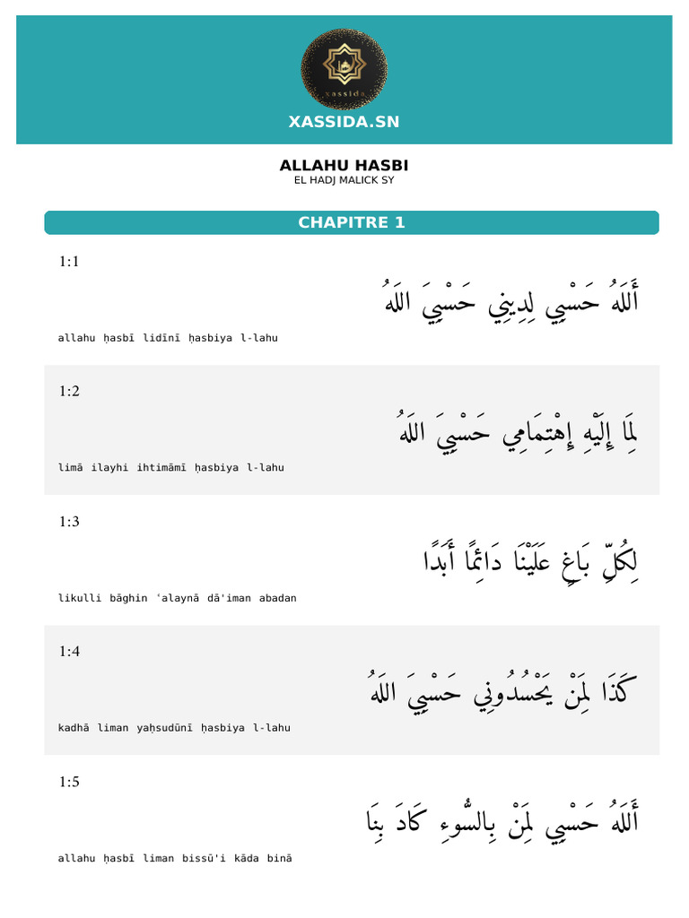 Allahu Hasbi | PDF