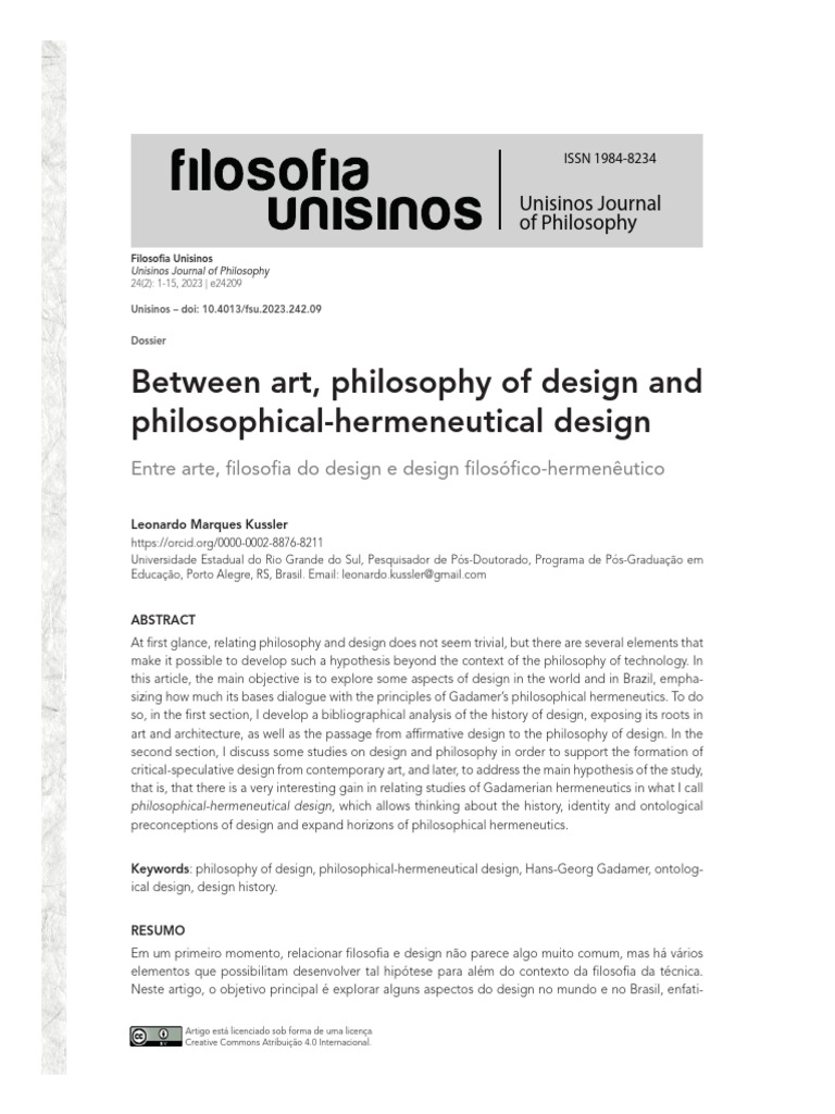 Between Art, Philosophy of Design | PDF