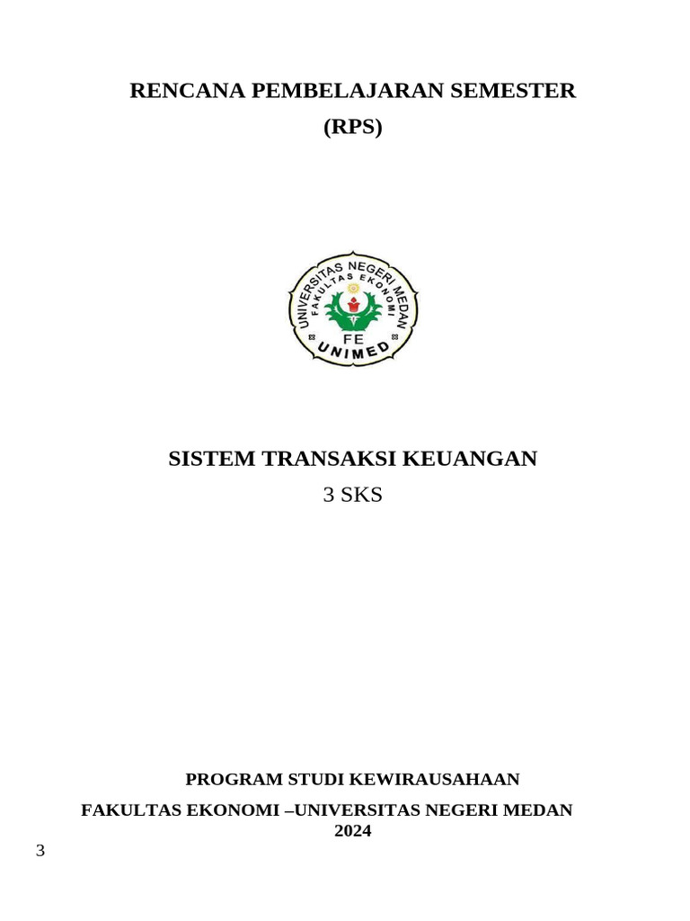 RPS SISTEM TRANSAKSI KEUANGAN 2023 | PDF