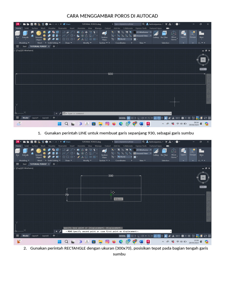 Cara Menggambar Poros Di Autocad | PDF