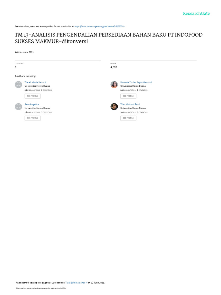 TM13 ANALISISPENGENDALIANPERSEDIAANBAHANBAKUPTINDOFOODSUKSESMAKMUR Dikonversi | PDF