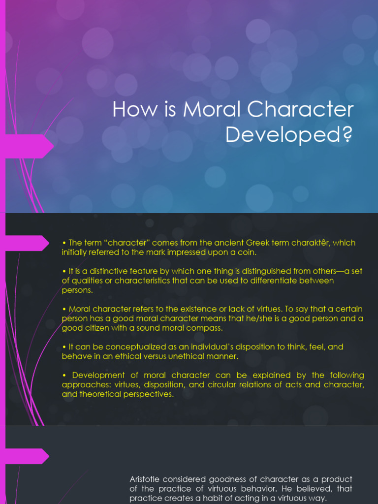 How Is Moral Character Developed | PDF