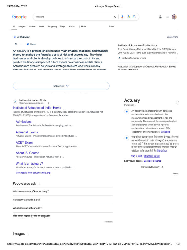 Actuary - Google Search | PDF