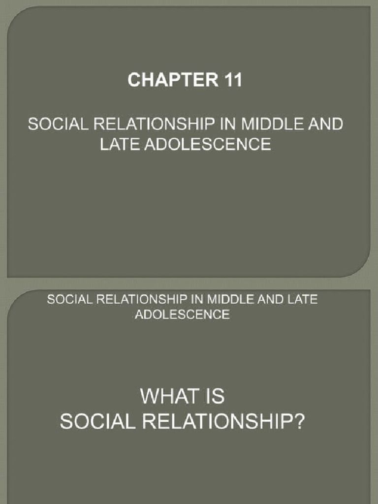 Social Relationship | PDF