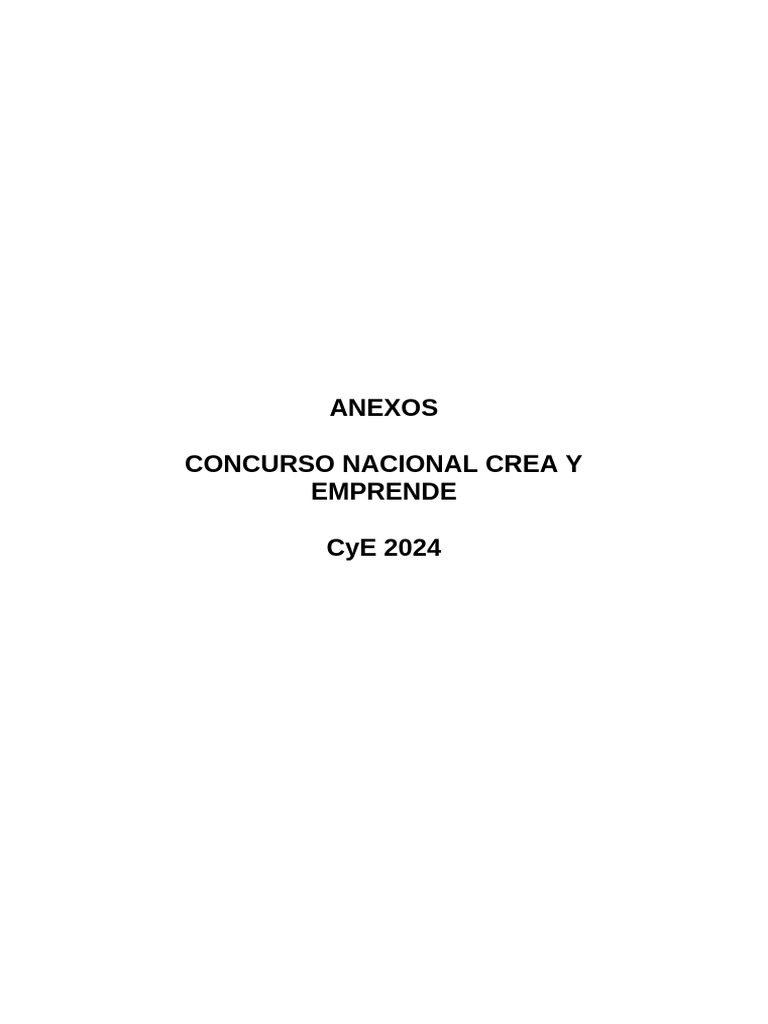 Anexos CyE 2024 | PDF