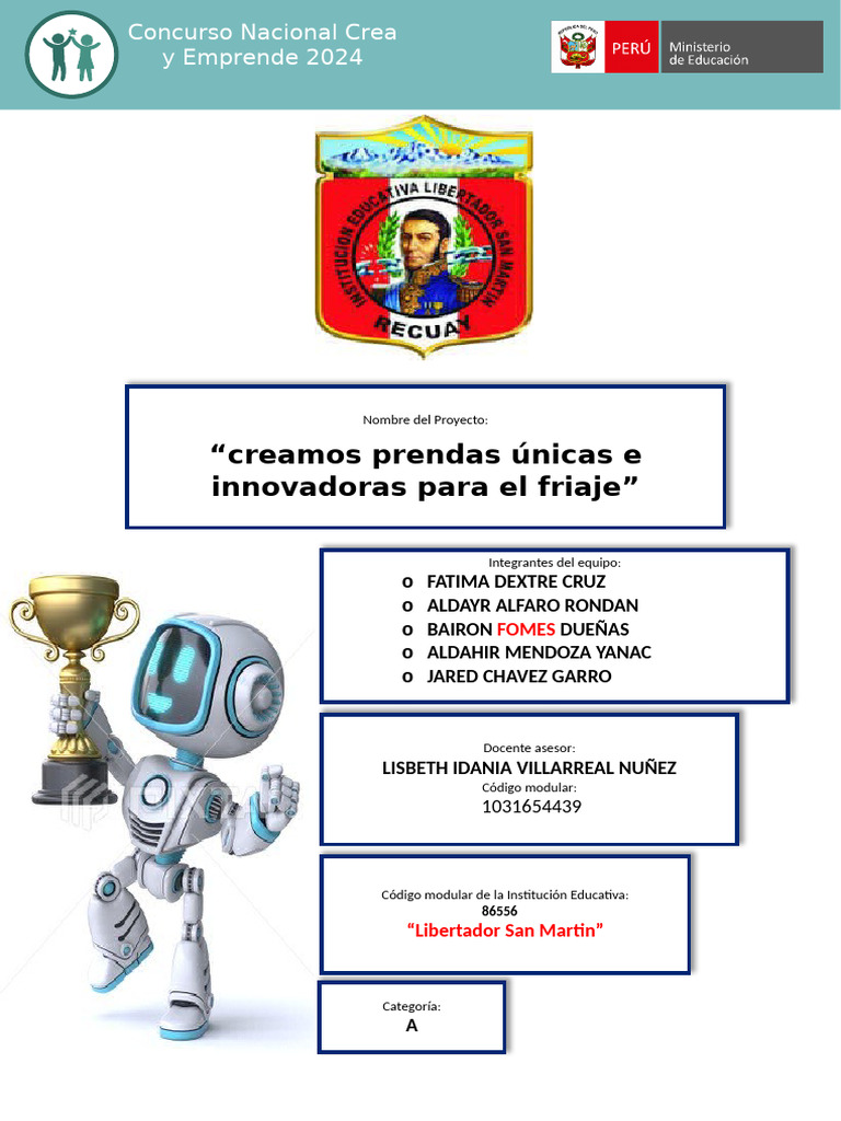 Proyecto Crea y Emprende 2024 | PDF