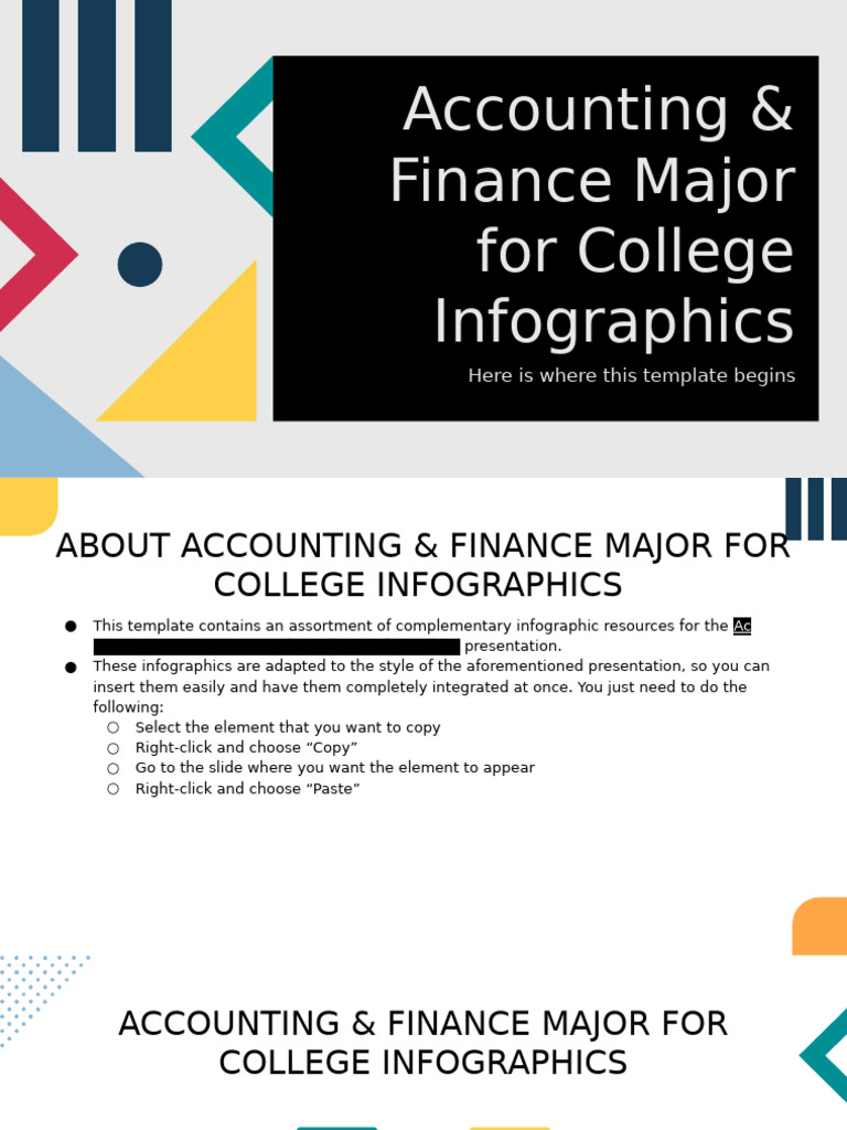 Accounting & Finance Major For College Infographics by Slidesgo | PDF