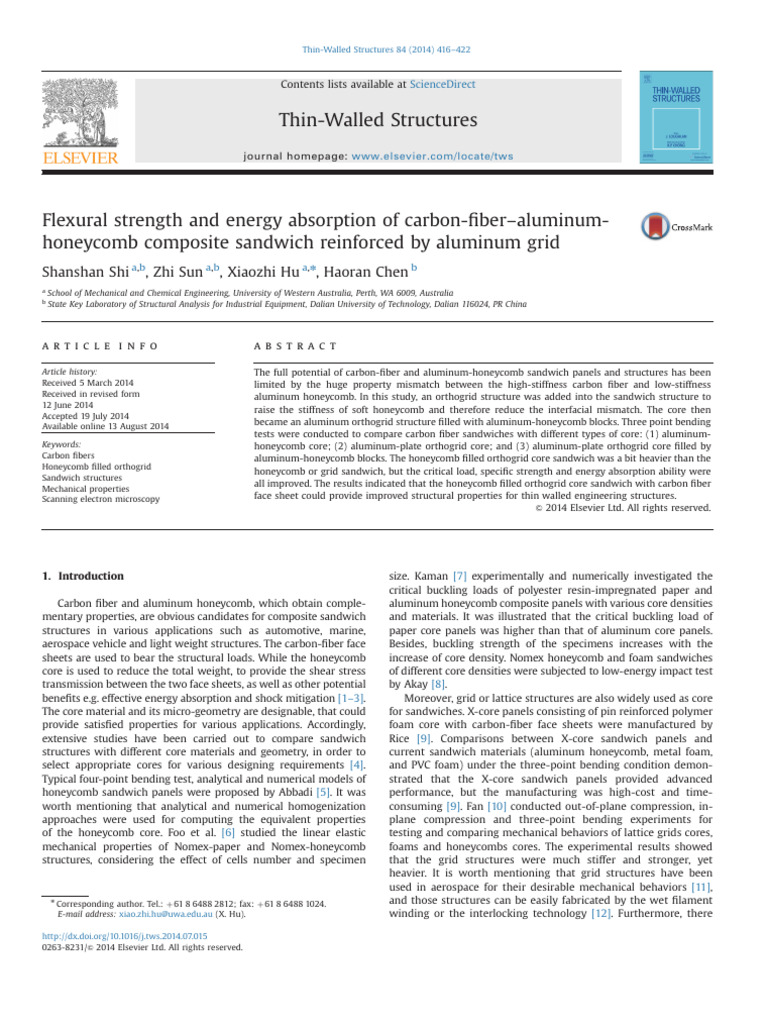 Thin-Walled Structures: Shanshan Shi, Zhi Sun, Xiaozhi Hu, Haoran Chen ...